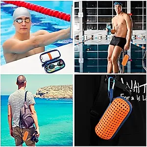Rkyzhuang Swim Goggle Case For Swimming Goggles, Protective Cases for Goggles with Clip