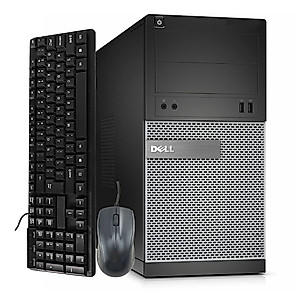 Dell Optiplex Tower Computer Gaming PC [ Intel Core i5 Processor, 8GB Ram, 128GB SSD, 1TB Hard Drive, HDMI, Wireless WiFi] AMD Radeon RX 550 4GB, Windows 10, Black (Renewed)