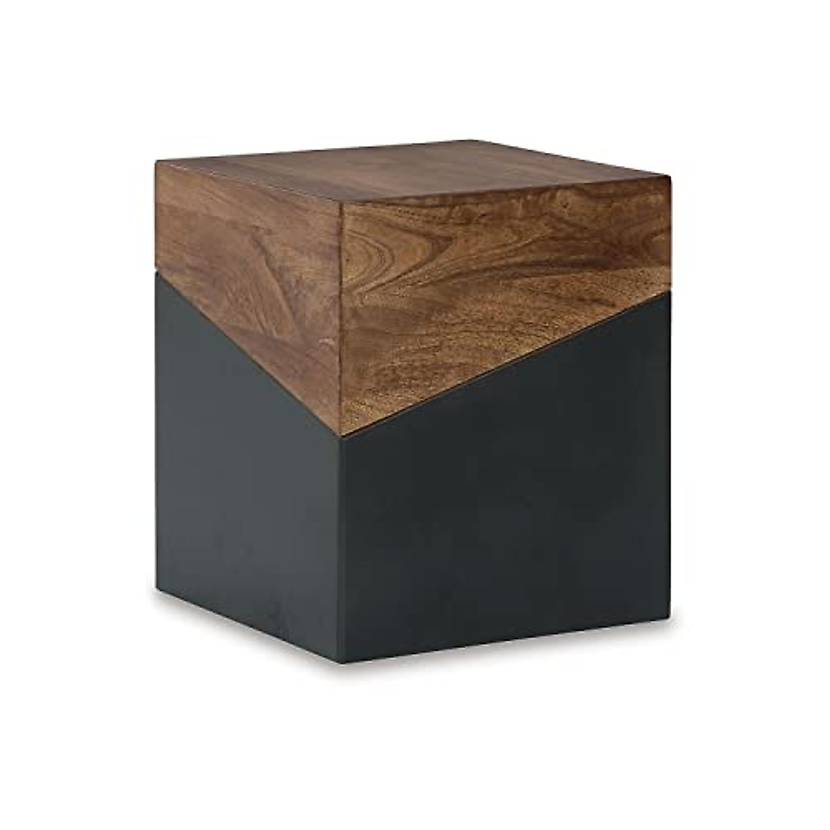 Signature Design by Ashley Trailbend Eclectic Accent End Table, Brown & Gunmetal