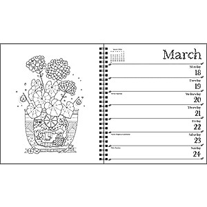 Johanna Basford 12-Month 2024 Coloring Weekly Planner Calendar: A Special Collection of Whimsical Illustrations
