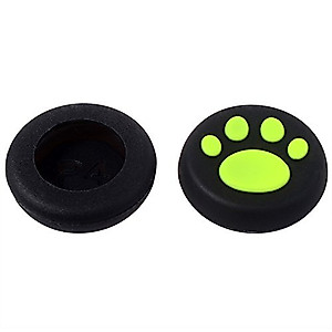 Gametown® Analog Controller Cap Cover Thumb Stick Grip for Sony PS4 PS3 XBOX One 360 Controller Green Cat Pad