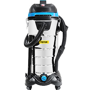 VEVOR Extractor Collector, 11 Gallon Capacity, HEPA Filtration System Automatic Dust Shaking, 1200W Powerful Motor Wet & Dry Vacuum Cleaner, 11 GAL, Silver