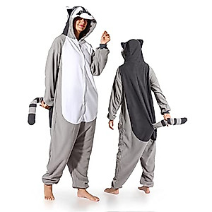 ofodoing Adult Animal One-piece Pajamas Cosplay Animal Homewear Sleepwear Jumpsuit Costume for Women Men