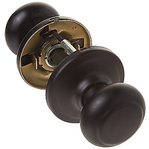 Troy Welcome Home Round Door Knob Lockset, Iron Black Weiser Passage Locks
