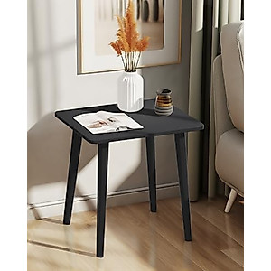 MIRROTOWEL Side Table, Small Table, Modern Home Decor Bedside Table for Living Room Bedroom Balcony Office,Easy to Assemble（Black）