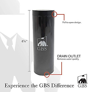 G.B.S Black Travel Shaving Brush, 4 Piece Travel Double Edge Safety Razor, and Leather Razor Case, Daily Beard Care, 10 pack of blades Snap Lock Prevent Razor Bumps