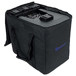 Rockville Titan Portable Array Battery Powered PA DJ Speaker System w/Subwoofer, Black