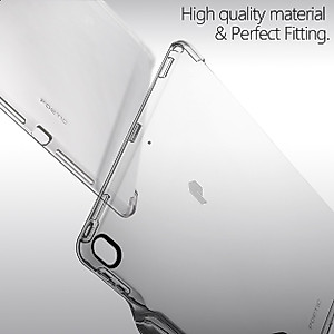 Poetic Lumos Case Designed for iPad Air 3 (10.5 Inch, 2019), iPad Pro 10.5, Flexible Soft Transparent TPU Clear Back Cover with Pencil Holder,Compatible with Smart Keyboard and Smart Cover, Clear