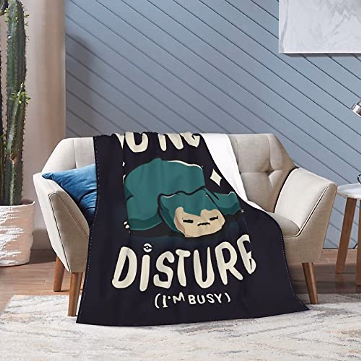 Interesting Flannel Fleece Blanket for Beding Cozy Plush Throw Blanket Lightweight Decorative Blanket Air Conditioner Blanket Towel for Couch Sofa Chair Office Travelling Camping Gift