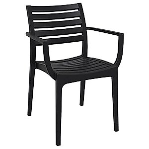 Artemis Resin Arm Chair Black