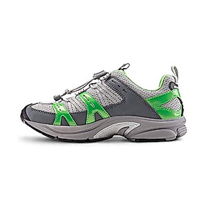 Dr. Comfort Refresh Women's Therapeutic Diabetic Extra Depth Shoe: Grey/Lime 10 Wide (C-D)