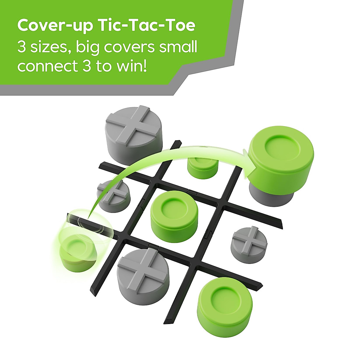 GiiKER Tic Tac Toe Bolt Game, Original 3-in-1 Handheld Puzzle Game Console, Portable Travel Games for Car Ride, Board Games for Kids and Adults, Birthday Gifts Easter Basket Stuffers for Ages 3+