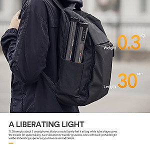 Godox TL30 RGB Tube Light, CRI 97+ TLCI 99+ Handheld Full Color LED Video Light Wand, 2700K-6500K Dimmable LED Light Stick, 37 FX Light Effects, 2900mAh Battery, Bluetooth APP Control
