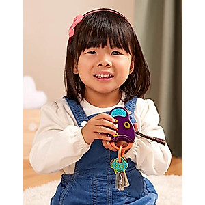 B. toys – Purple FunKeys – Toy Car Keys – Key Fob with Lights & Sounds – Interactive Baby Toy – Pretend Keys for Babies, Toddlers – 6 Months +