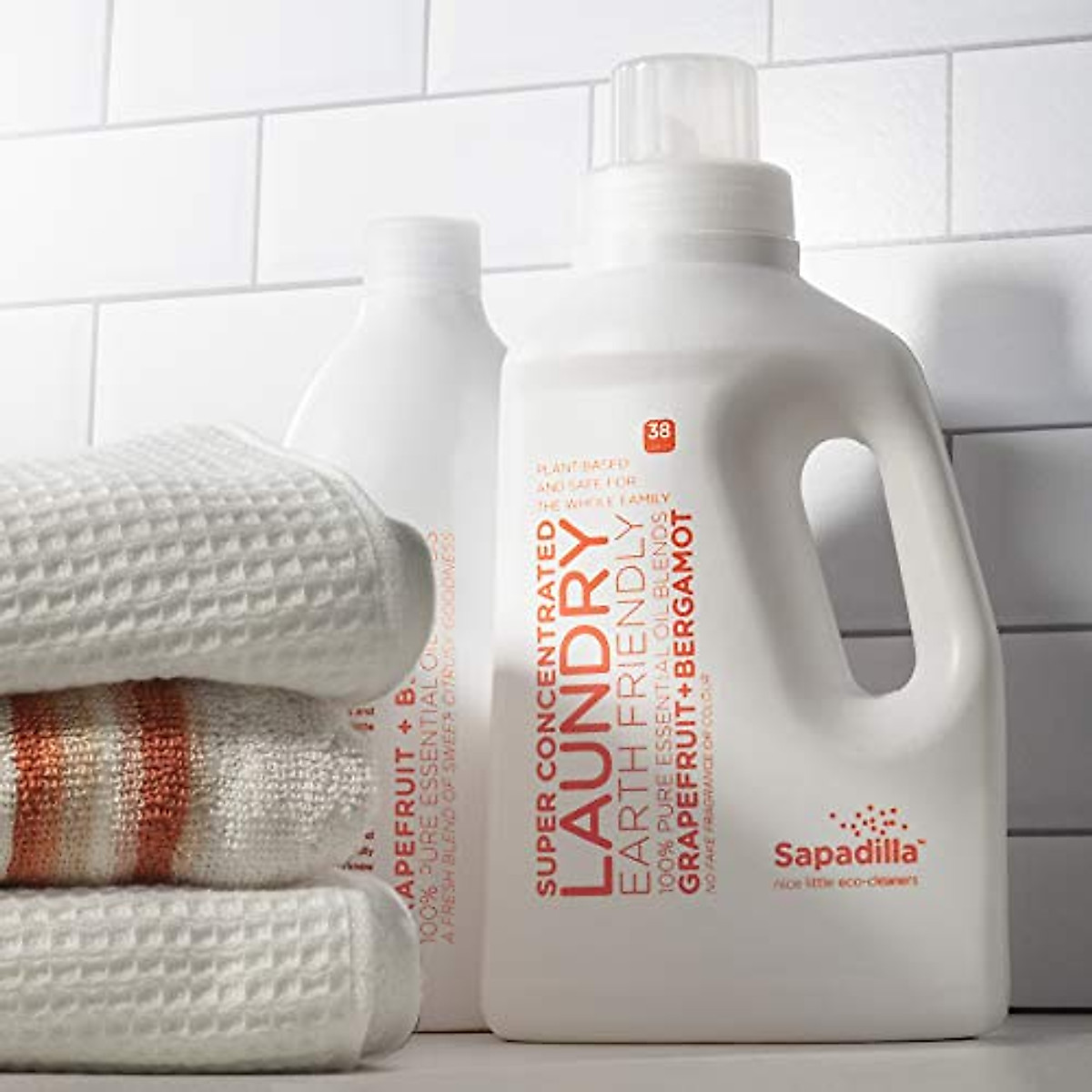 Sapadilla Grapefruit + Bergamot High Efficiency (he) Biodegradable Laundry Detergent Liquid , 32 Ounce