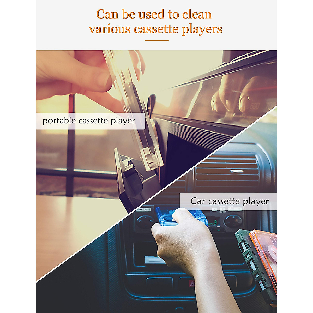 Arsvita Audio Tape/Cassette Head Cleaner with 2 Cleaner Solutions