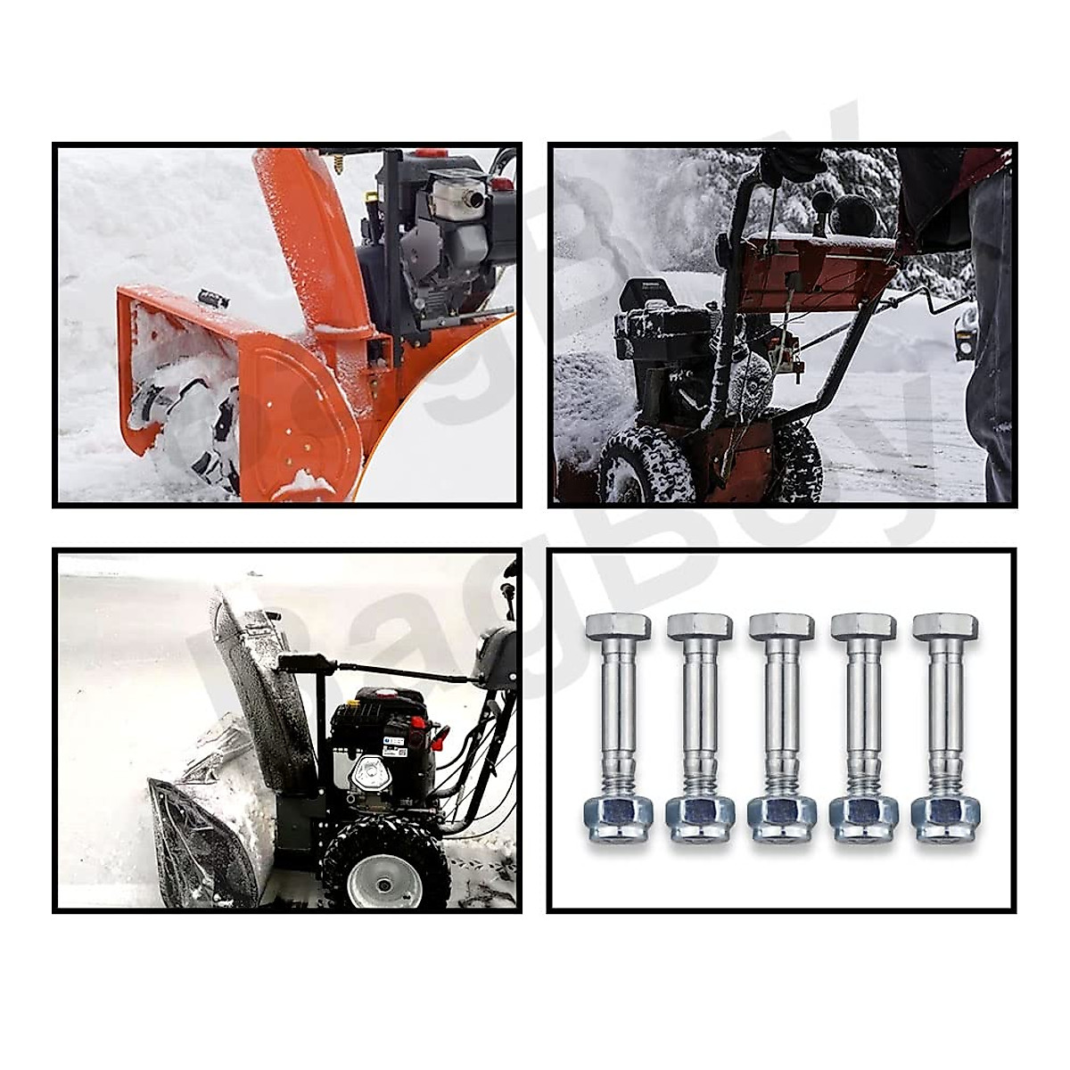 1/4" Shear Bolt and Nut 53200500 12 Pack Compatible with Ariens ST520 ST524 ST624 ST724, 53200500 Shear Bolt and Nut Kit Fits 532005 05907100 AM123342 Two-Stage Snowthrower & More (1/4" x 1-9/16")