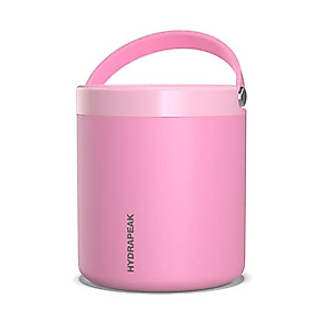 Hydrapeak 25oz Stainless Steel Vacuum Insulated Thermos Food Jar | Kids Thermos for Hot Food and Cold Food, Wide Mouth Leak-Proof Soup Thermos for Adults, 10 Hours Hot and 16 Hours Cold (Bubblegum)