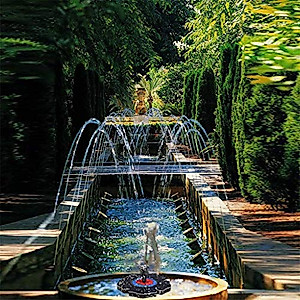 XXXDXDP Fountain Water Pumping Rose Solar Power Bird Bath plastic Fountain Water Floating Pond Garden Patio Decor environmental-friendly