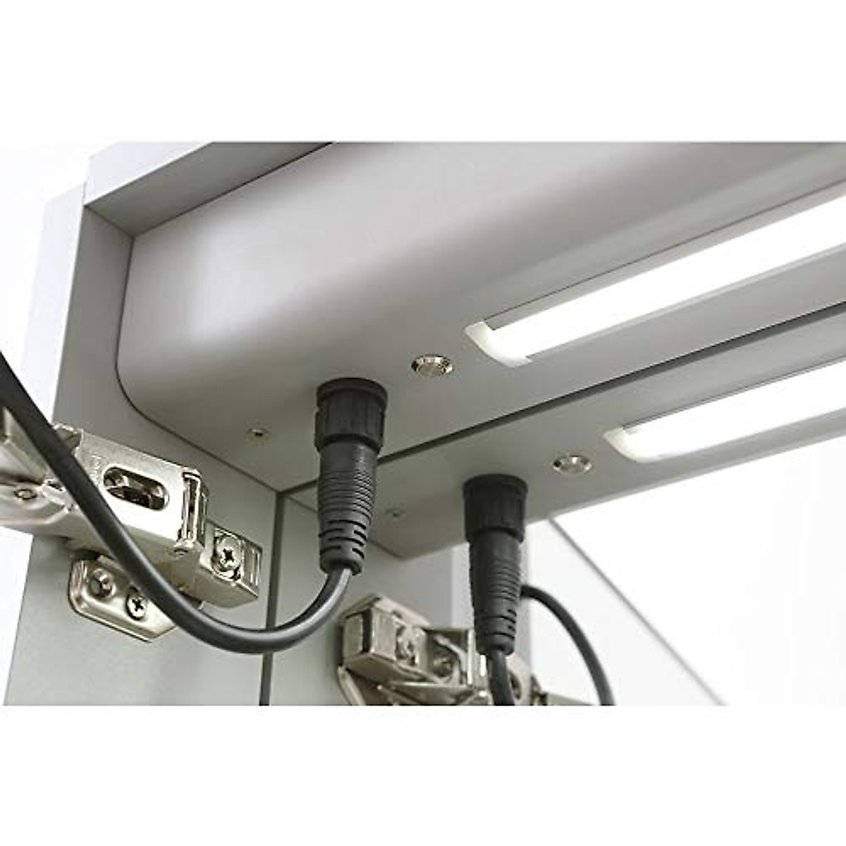 AQUADOM Signature Royale Bathroom Led Lighted Medicine Cabinet Defogger Integrated LED 3X Magnifying Mirror Electrical Outlet with USB 3 Doors 48in x 30in x 5in