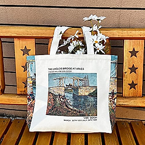 BROADREAM Canvas Tote Bag Aesthetic - Zippered Book Tote Bag with Interior Pocket by Cute Shoulder Tote Bags for Women Shopping & Travel - Best Gift for Teacher Mom Friendship Wife Classmate Birthday