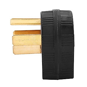 NEMA 14-50P 50A 125/250V Straight Blade Four Pin US Plug Four Holes Plug for Generator Dryer RV