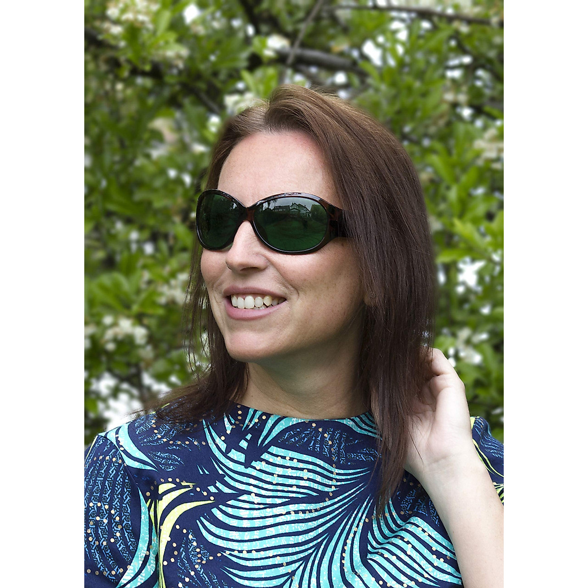 MigraLens Migraine Relief Glasses Women's Frame, Purfect Style | For Chronic Light Sensitivity | Green Lenses