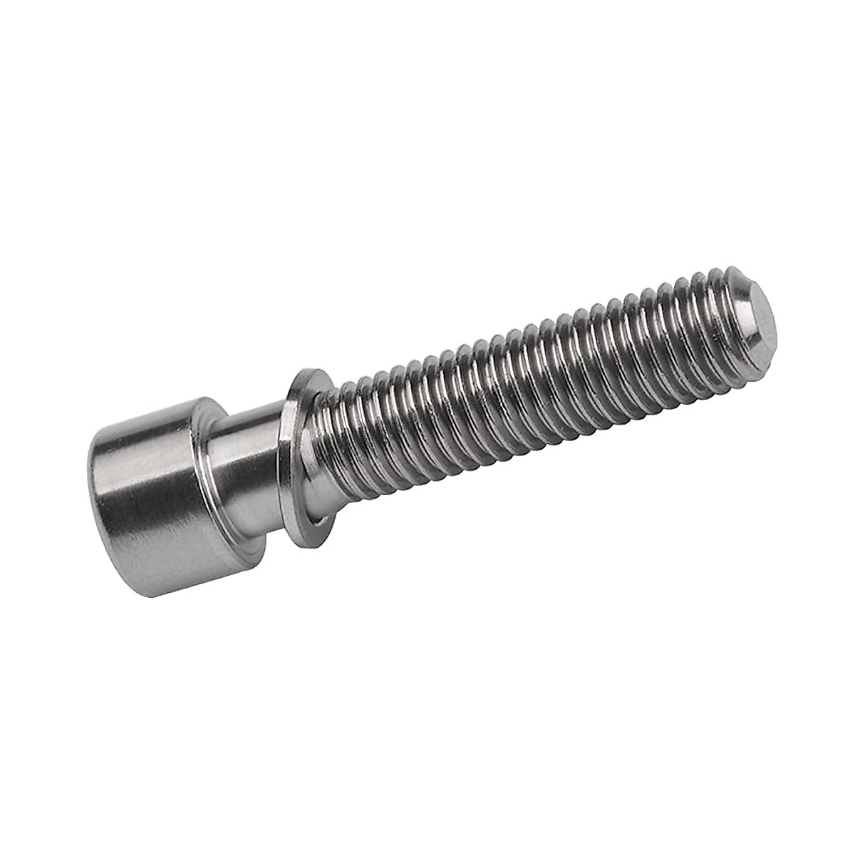 Wanyifa Titanium M7 32mm 1.0mm Pitch Allen Hex Socket Head Bolt Screw with Washer Pack of 4(Silver)