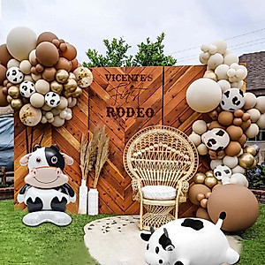 95 Pcs Cow Balloons, 12”Brown Blush Neutral Cow Print Balloon Confetti Helium Latex Balloons for Birthday, Baby Shower, Cow Print Party, Cowboy CowGirl Rodeo Party, Farm Party Decorations Supplies