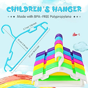 120 Pieces Baby Hangers No Slip Kids Hangers Children's Clothes Hangers Plastic Toddler Hangers for Closet Laundry Nursery (Colorful)