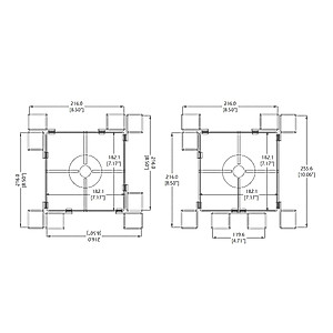 FixtureDisplays® 32 Adjustable Pockets Display Rack 5x7 7x5 up to 8.5" Wide X 8" Tall Cards, 1.27" deep Pockets, Double Tier Greeting Post Card Christmas Holiday Spinning Rack Stand Black 11704-SL