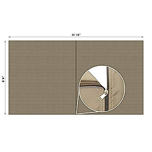Add Privacy to Your 10 x 12 Gazebo with This 4 Pack of Easy to Install Privacy Panel Side Walls Including Snap-on Rings