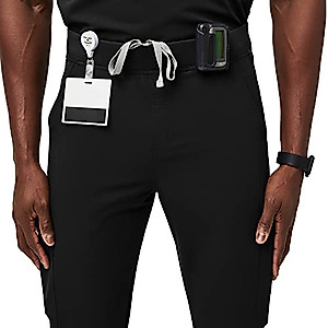 FIGS Axim Cargo Scrub Pants for Men – Black, L