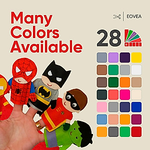 EOVEA | Acrylic Felt Fabric by The Yard | 72" Inch Wide -1.6mm Thick Felt Fabric | Non-Stiff Soft Felt Sheets | Felt Material for DIY,Craft, Sewing,Patchwork, Cushion, Padding(Red, Half Yard)