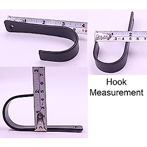 The Metal Magician Set of 4 Coat Hooks Wall Mounted Wrought Iron Hanger Farmhouse Rustic Key Holder Towel, Handbags, Hat Hanging Perfect for Bathroom, Kitchen, Living Room (Black)