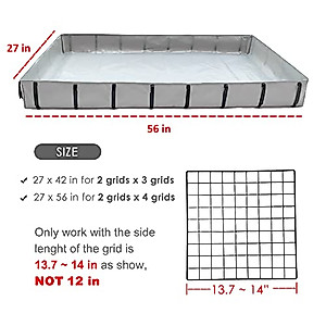 DOZZOPET Guinea Pig Cage Canvas Bottom for C & C Grids Habitat, Waterproof and Washable Liner Base for Rabbits,Chinchillas,Ferrets and Other Small Animals Pet (Upgrade-27 x 56")