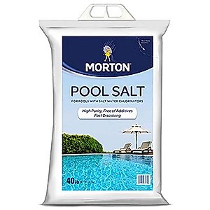 Morton Salt, 40 lb 3460 Pool Salt, White