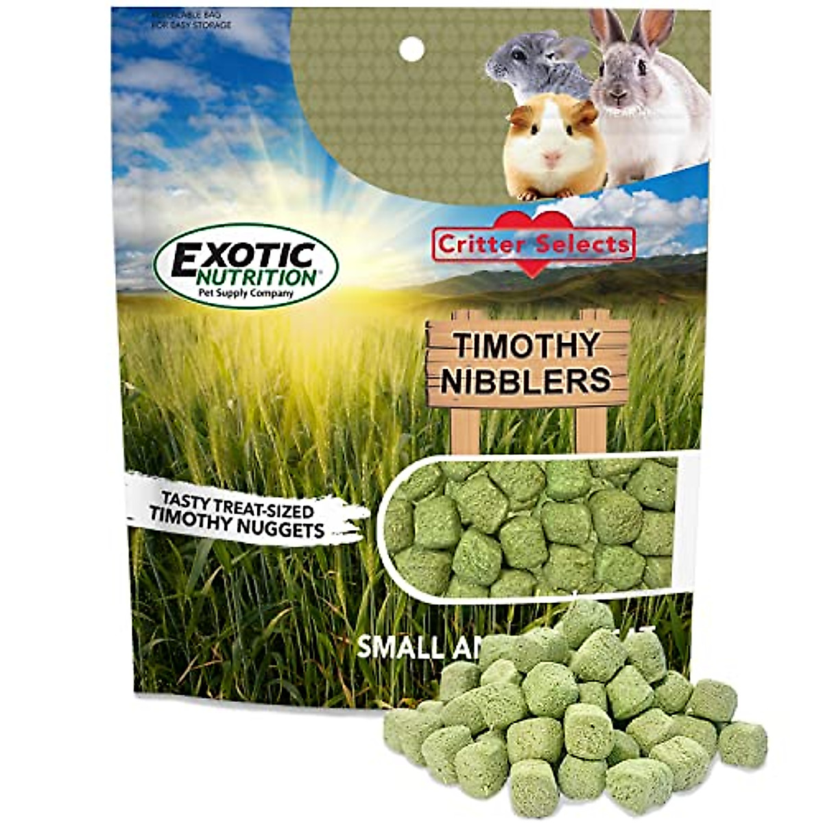 Timothy Nibblers - 100% All Natural, High Fiber, Sun Cured Timothy ...