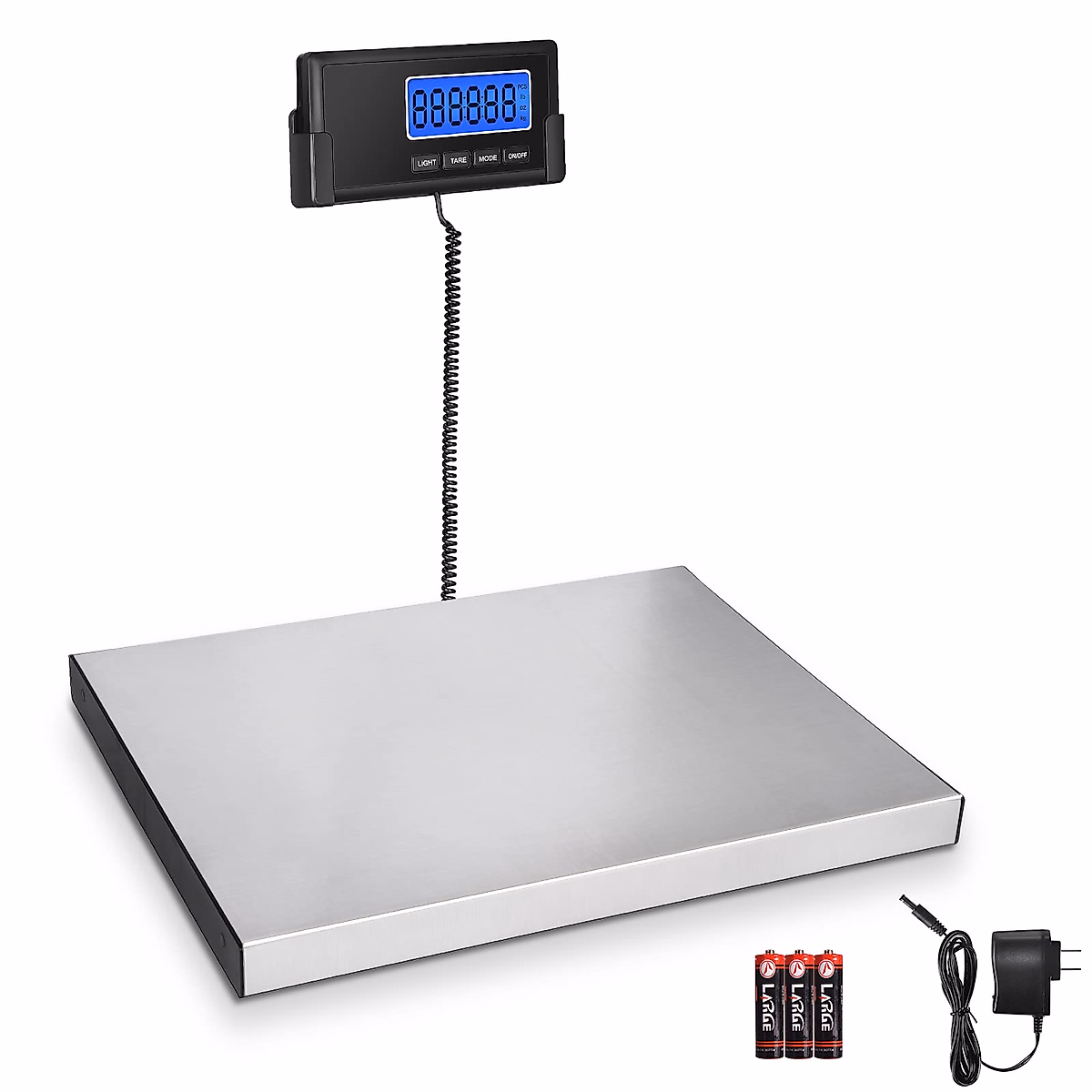 Fuzion 330lbs/5 oz Digital Shipping Scale for Packages, Heavy Duty Weight Scale, Stainless Steel Large Platform