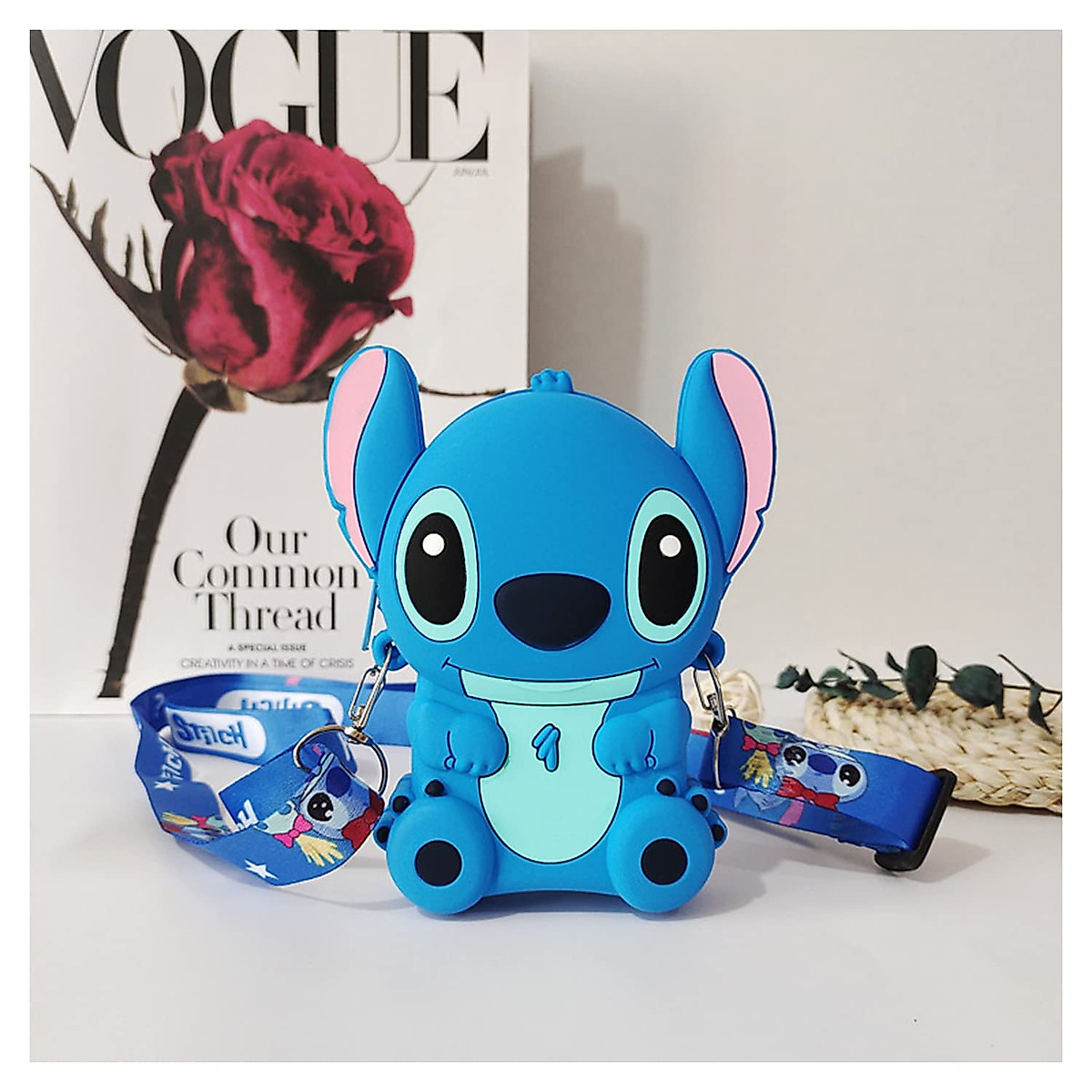 ANEIMIAH Stitch Cross Body Bag with Shoulder Strap,Stitch Kawaii Sling Bag Cute Anime Coin Money Crossbody Purse Birthday Gifts for Girls Womens Wallet Accessories