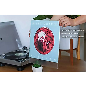 100 Outer Sleeves For Vinyl Record 12.75 x 12.75 Crystal Clear 3 Mil Thick - Single & Double LP Album Covers (100pack)