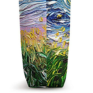 Cavapoo Starry Night Impressionist Dog Art by Aja Tote Bag