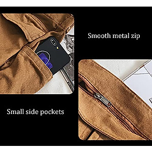 Women's Canvas Hobo Bag Large Crossbody Messenger Bag with Multiple Pockets Shoulder Shoulder Tote Bag for Men Green