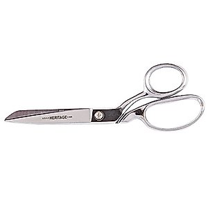 Klein Tools G208 Scissors, Bent Trimmer with Offset Handles for Cutting on Flat Surface Make Great Sewing Scissors, 8-1/4-Inch