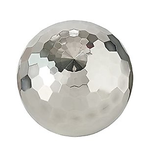 WHW Whole House Worlds Crosby Street Stainless Steel Gazing Ball for Homes and Gardens, 7.75 Inches Diameter, Faceted Mirror Surface