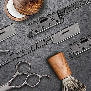 Professional Straight Razors for Men - 100 Disposable Straight Edge Razors Featuring Stainless Steel Blade w/Blade Guard - Essential Barber Accessories for Close Shaving and Grooming by Better Barber