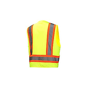 Pyramex Safety RVZ2410M RVZ24 Series Vest Hi-Vis Lime - Size Medium