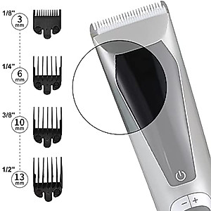 BESTBOMG Home Barber Hair Trimmer with Precision Blades Heavy Duty Motor LED Display
