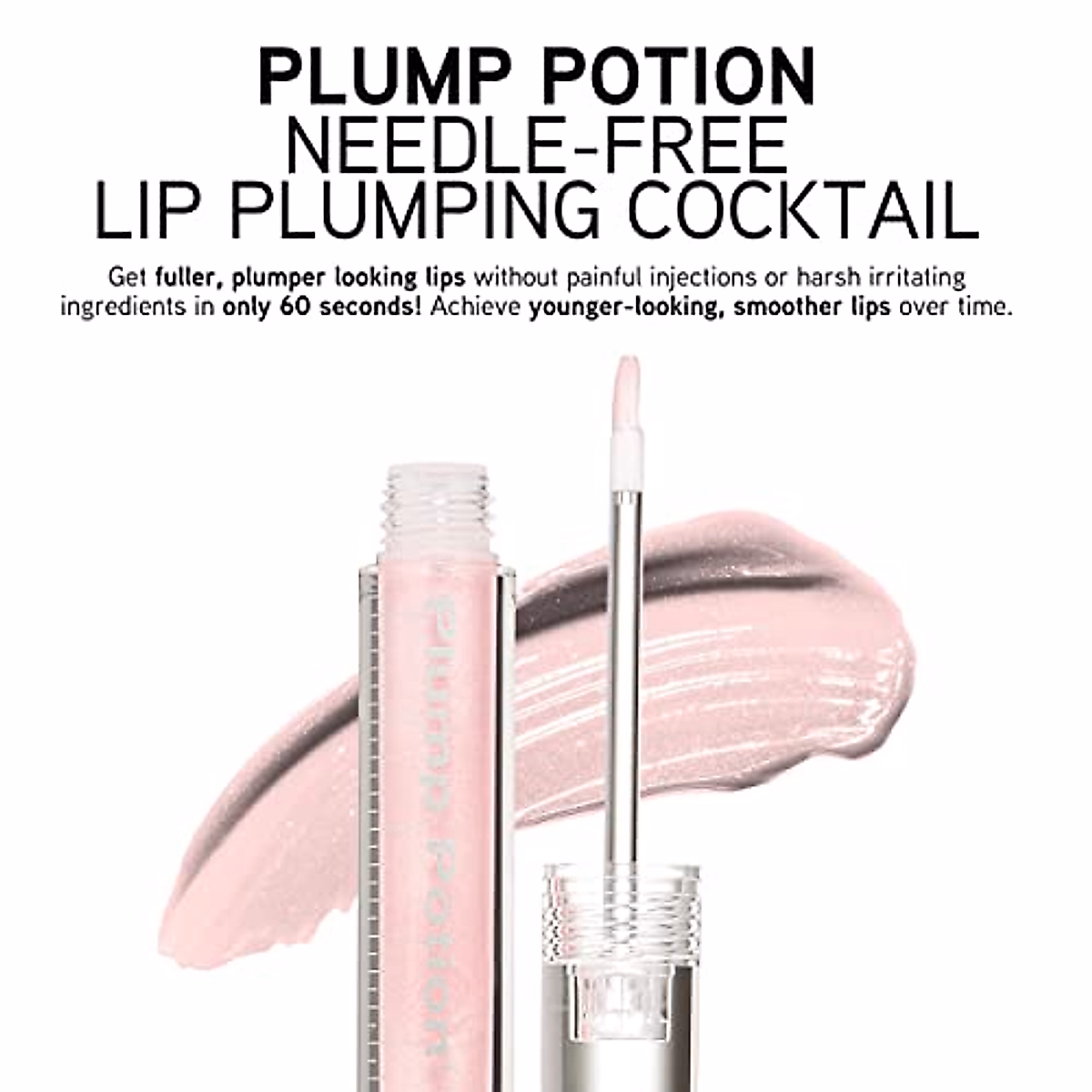 Physicians Formula Lip Plumper Gloss Formula Plump Lip Potion Needle-Free Lip Plumper Gloss Cocktail Shade Extension,Pink Crystal Potion,Lip Enhancer,Fuller Lips