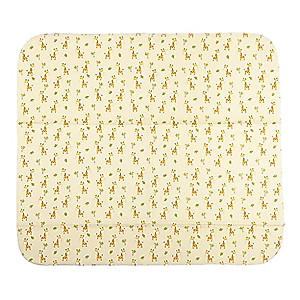 ReUseLife Large Waterproof Cotton Flannel Diaper Changing Mat Pad,31.5 X 26.5 Inch (Yellow Griaffe）